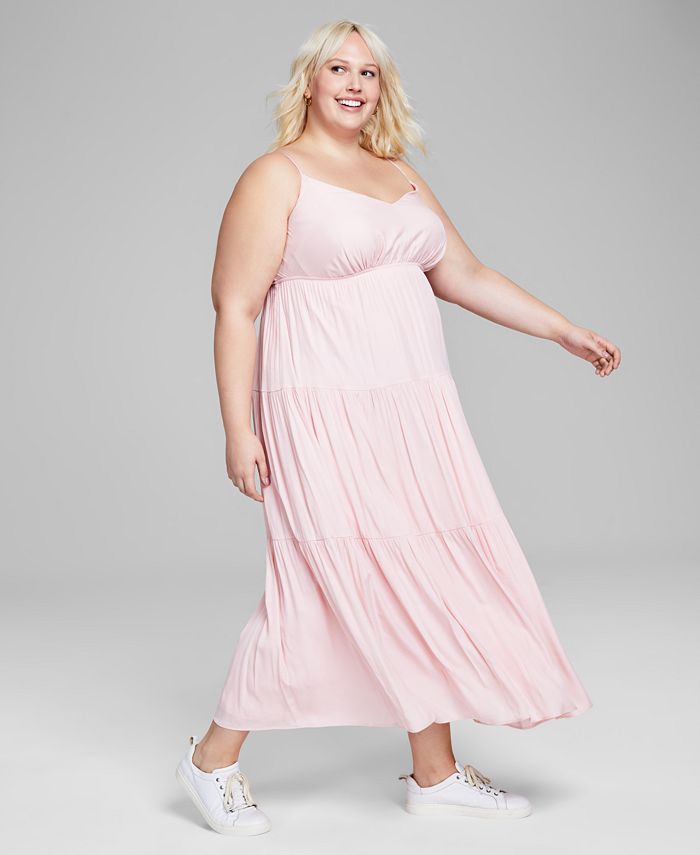 And Now This Trendy Plus Size Tiered Maxi Dress - Macy's