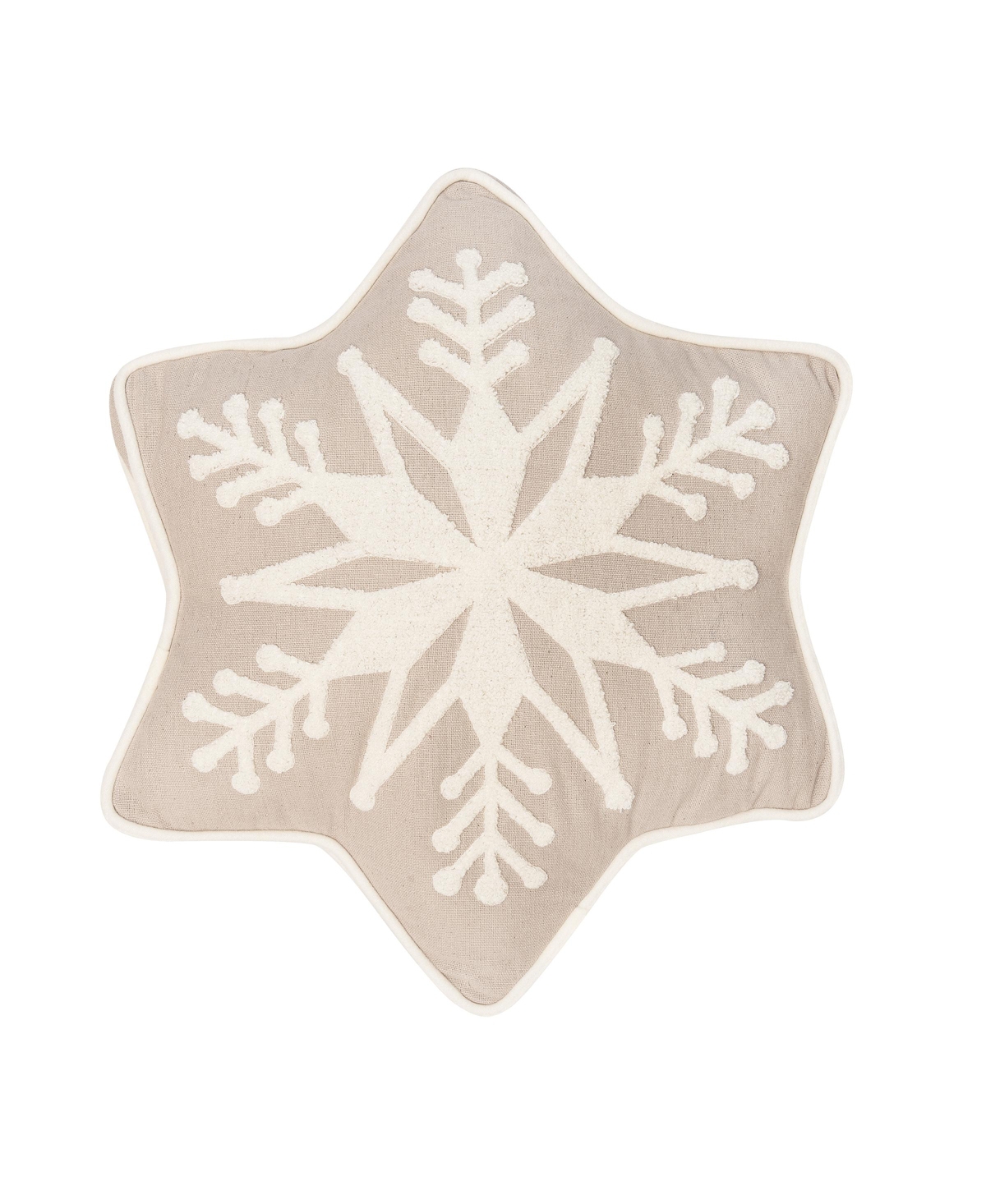 Click here for 18 x 18 Snowflake Shaped Tufted Christmas Throw Pi... prices