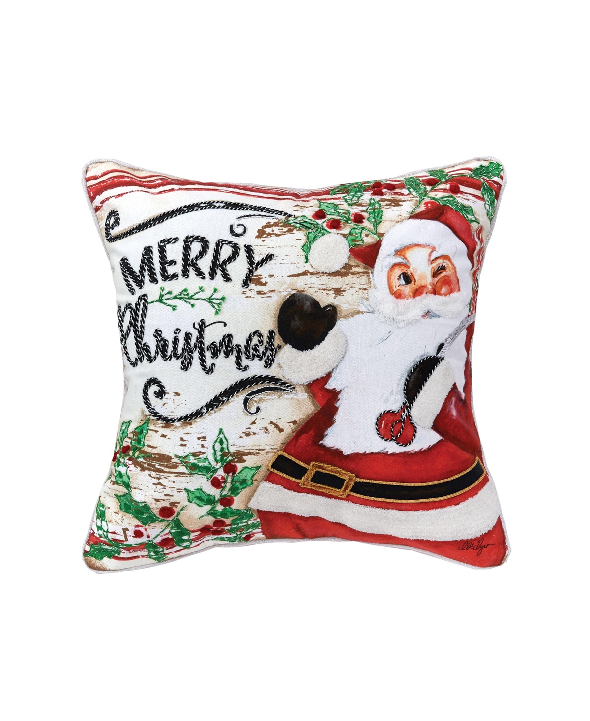 Click here for Merry Christmas Santa 18 x 18 Printed and Embroide... prices