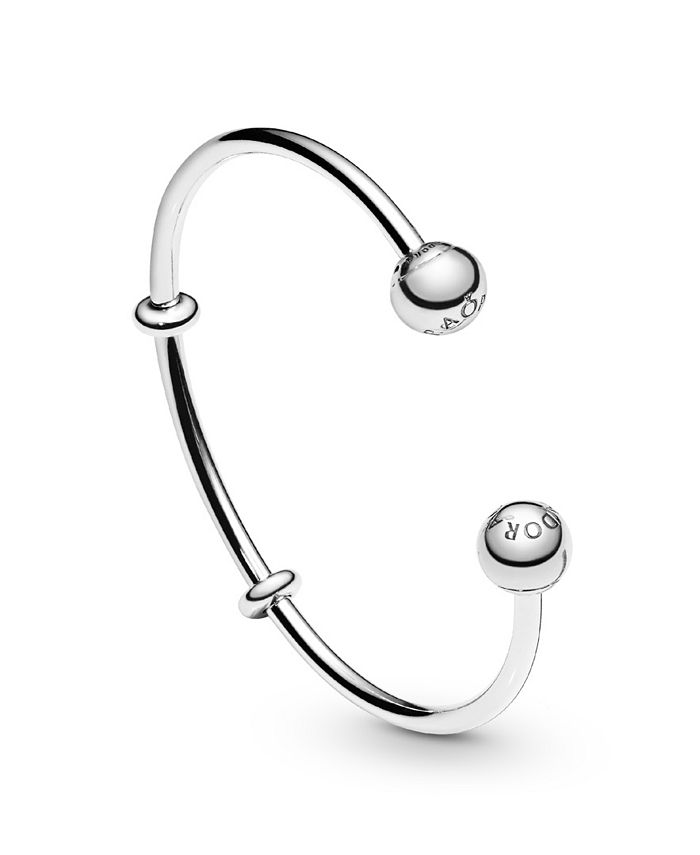 Pandora Moments Sterling Silver Open Bangle Bracelet - Macy's