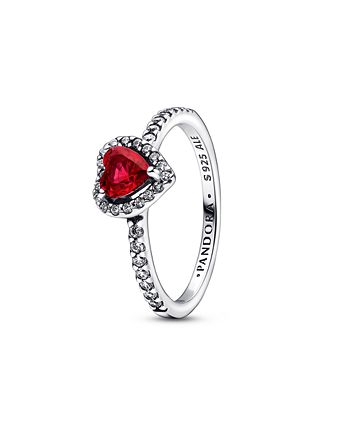 Pandora Crystal Stone Timeless Elevated Red Heart Ring - Macy's