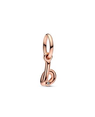 Pandora 14k Rose Gold-Plated Script Alphabet Dangle Charm - Macy's