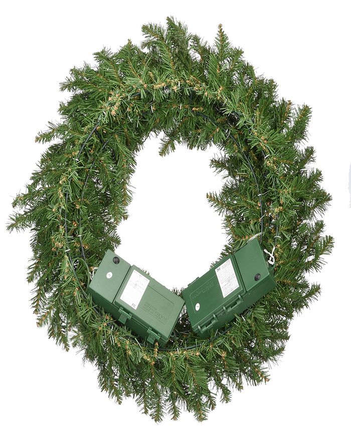 National Tree Company 24" Kingswood Fir Wreath with 250 Battery ...