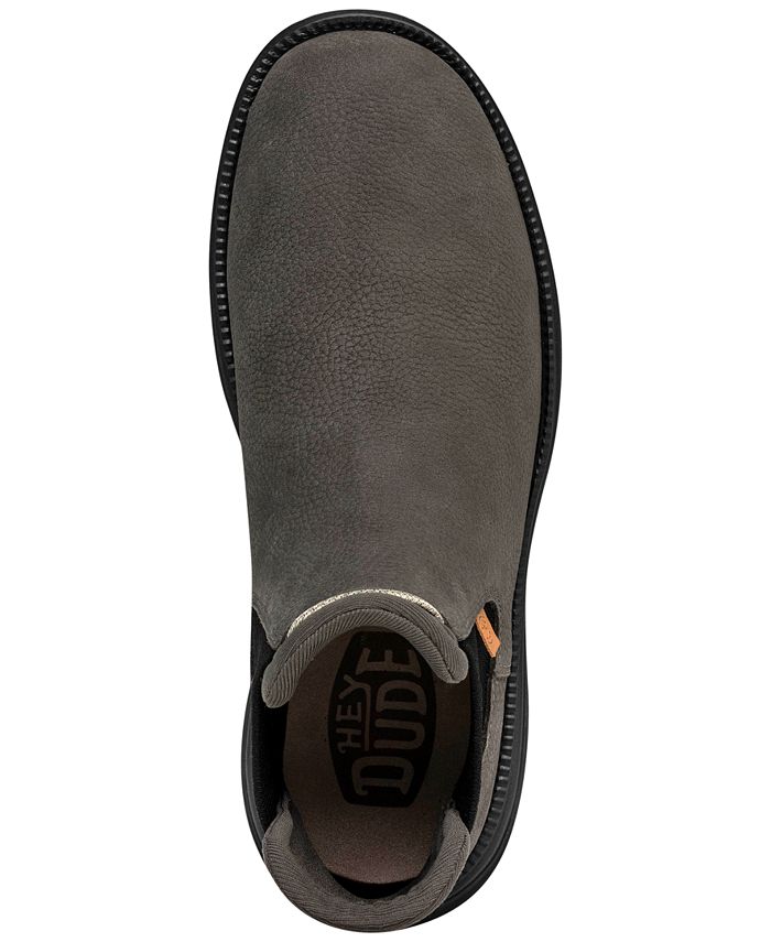 Hey Dude Men's Branson Craft Leather Casual Chelsea Boots from Finish ...