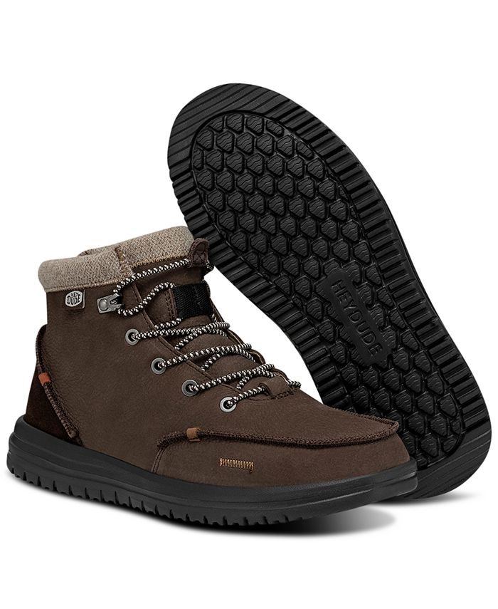 Hey Dude Men's Bradley Leather Casual Boots from Finish Line - Macy's