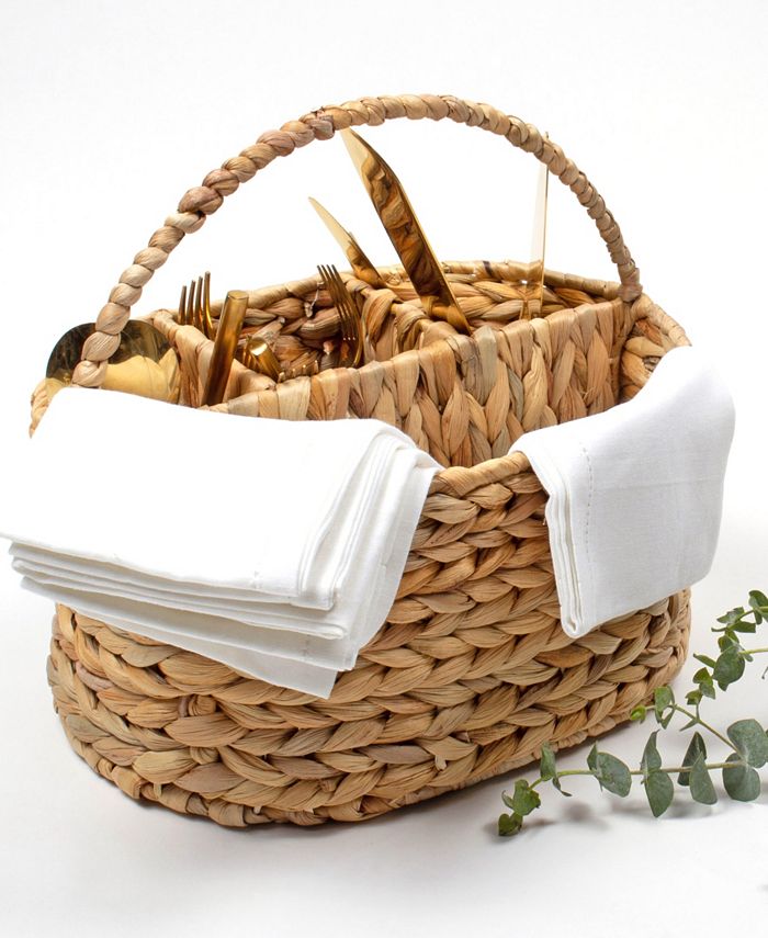 8 Oak Lane Rattan Utensil Caddy - Macy's