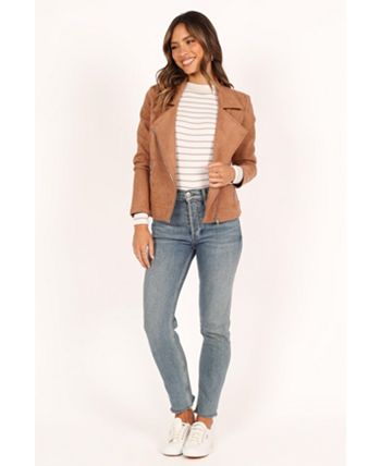 Petal and Pup Womens Spencer Faux Suede Moto Jacket - Macy's