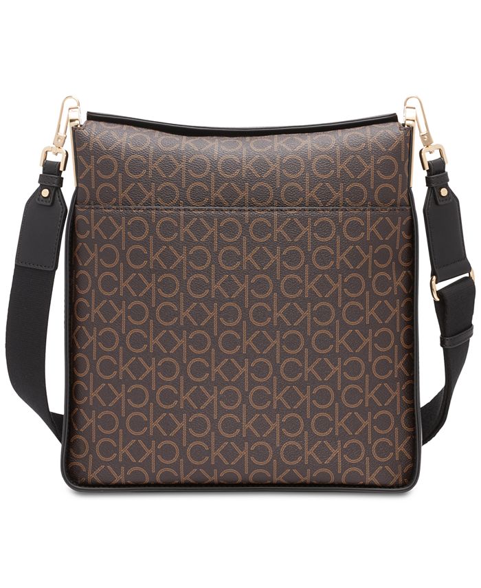 Calvin Klein Fay Large Adjustable Signature Crossbody with Magnetic Top ...