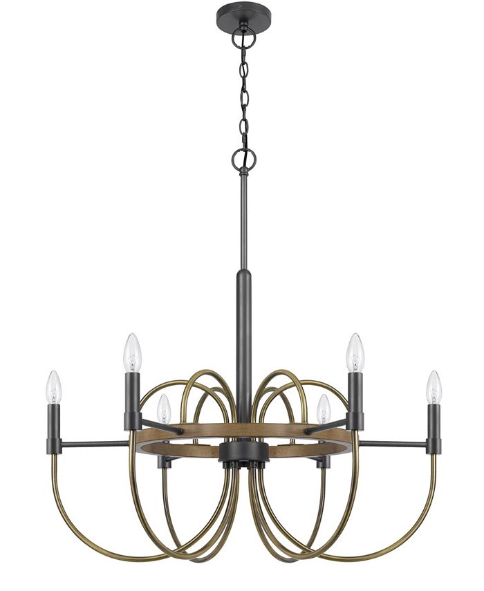 Cal Lighting Seagrove 6 Light 31" Height Metal Chandelier - Macy's
