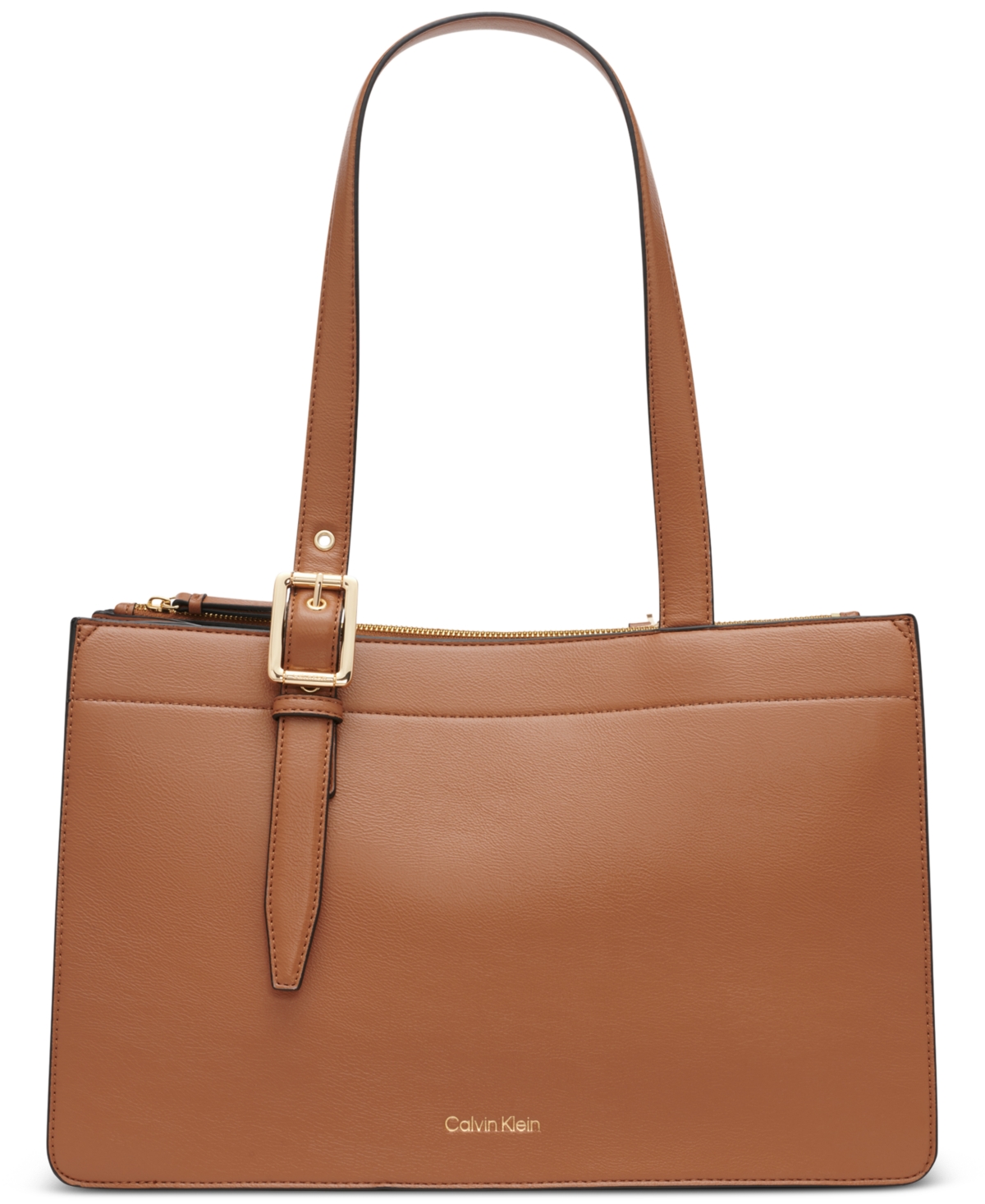 Click here for Calvin Klein Womens Havana Tote Bag - Caramel prices