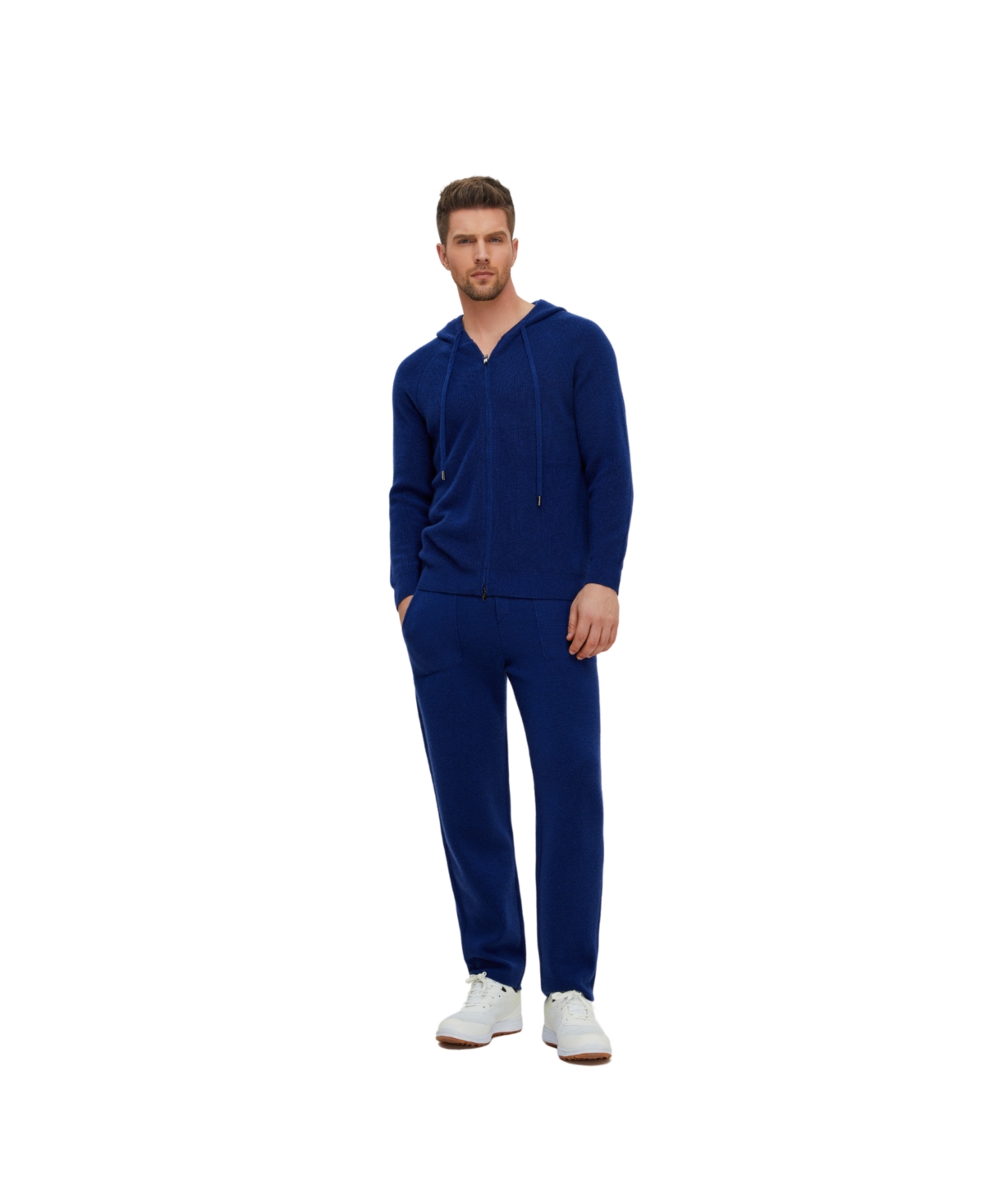 Click here for Bellemere Mens Ribbed Cashmere Full Zipper Hoodie... prices