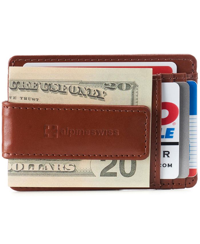 Alpine Swiss Mens RFID Minimalist Money Clip Front Pocket Wallet Slim ...