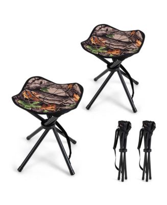 2 Pack Folding Hunting Stool Lightweight Foldable Outdoor Stool Seat ...