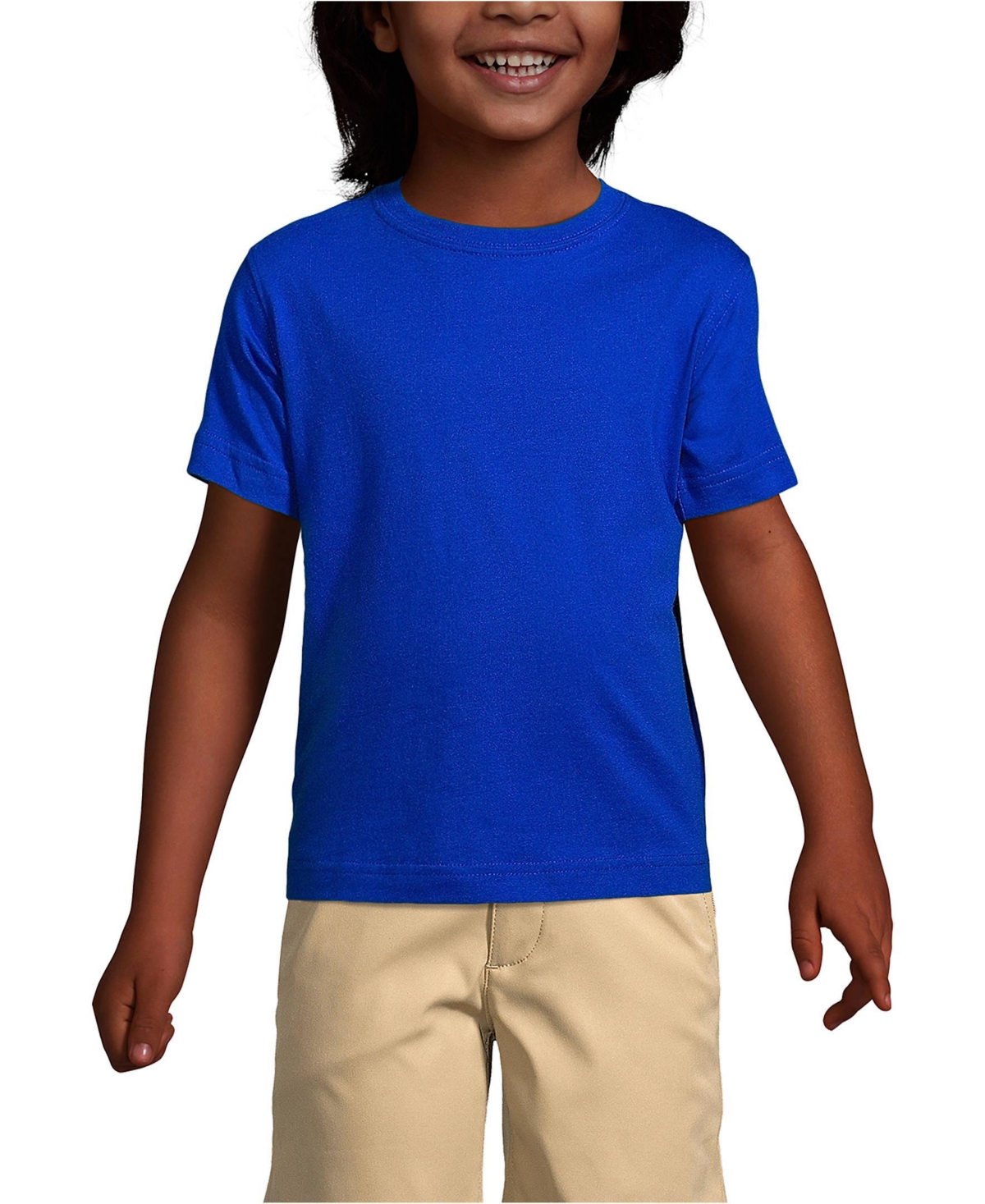 Click here for Lands End Boys Short Sleeve Essential T-shirt - Co... prices