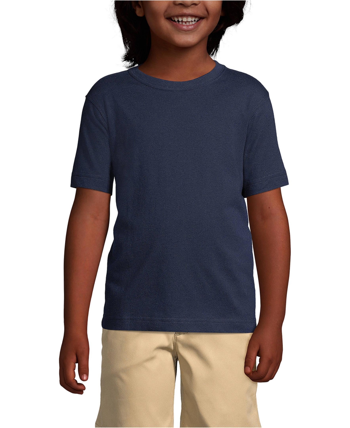 Click here for Lands End Boys Short Sleeve Essential T-shirt - Cl... prices