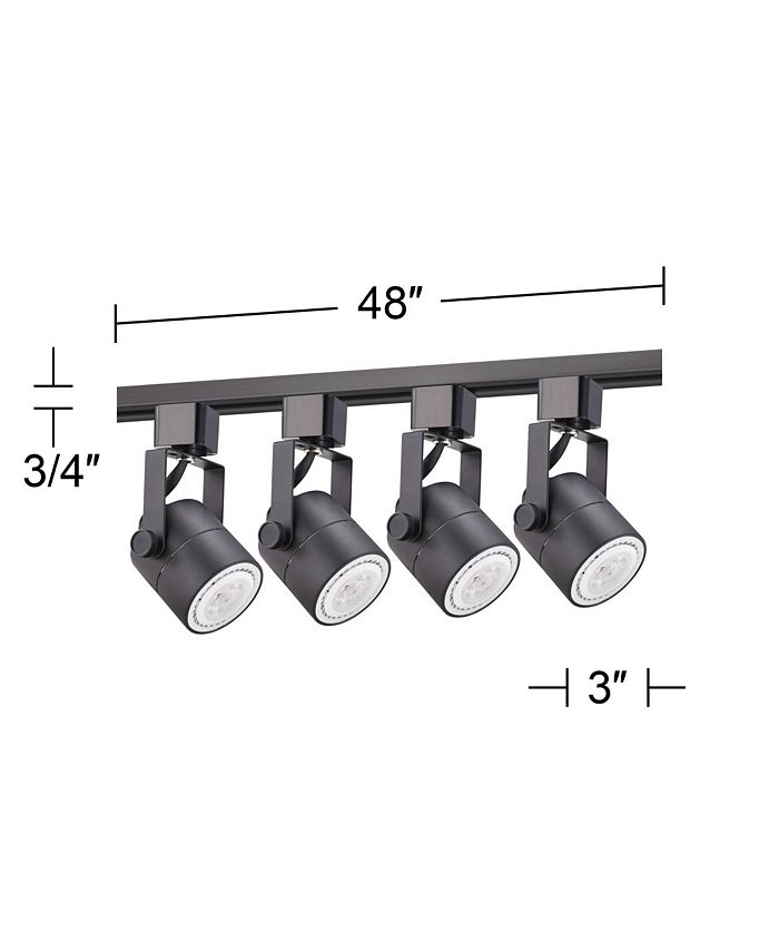 Pro Track Duran 4-Head LED Ceiling Track Light Fixture Kit Floating ...