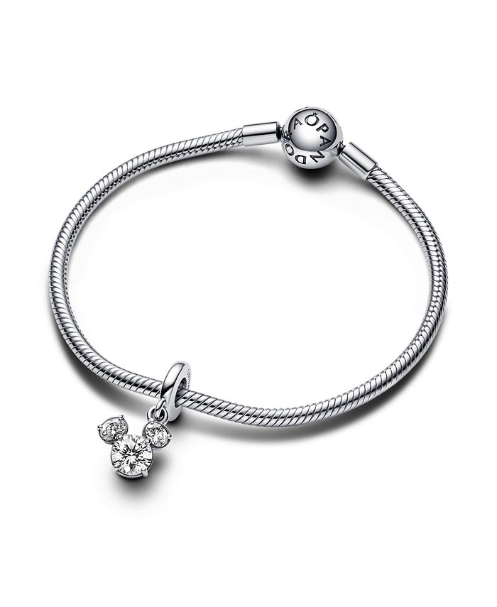 Pandora Disney Cubic Zirconia Mickey Mouse Head Silhouette Dangle Charm ...