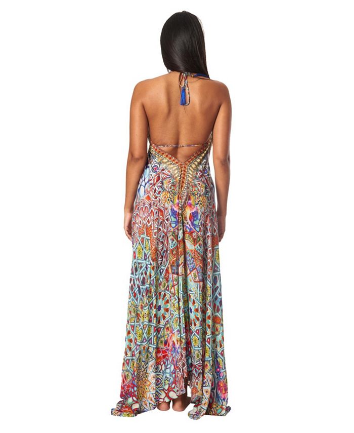 La Moda Clothing Women's Maxi halterneck dress - Macy's