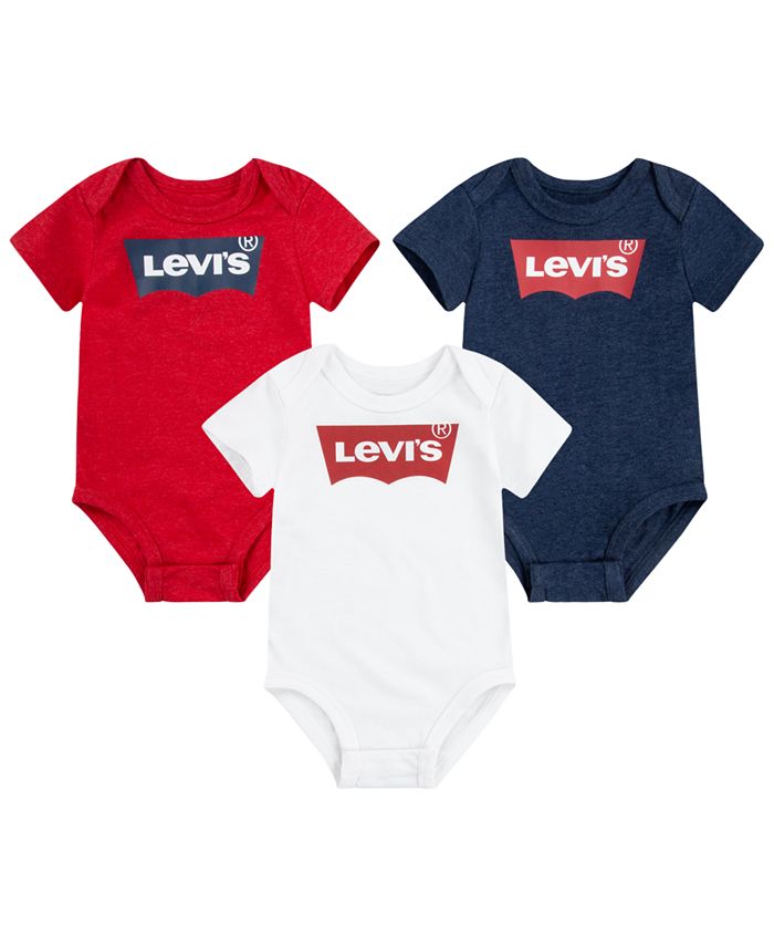 Levi's Baby Boys & Girls Short Sleeves Batwing Bodysuit, Pack of 3 - Macy's