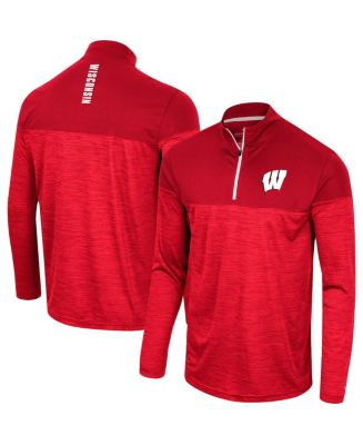 Men's Colosseum Red Wisconsin Badgers Positraction Lightweight Quarter ...