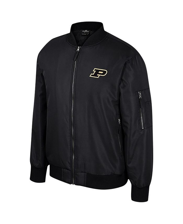 Colosseum Men's Black Purdue Boilermakers Full-Zip Bomber Jacket - Macy's