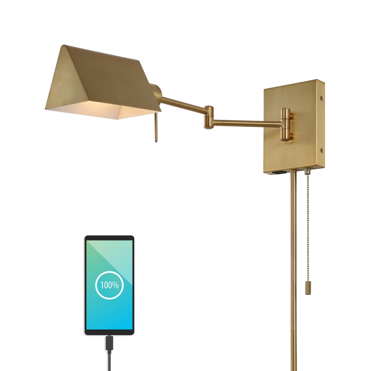 Click here for Arlo Farmhouse Industrial Single Swing Arm Plug In... prices
