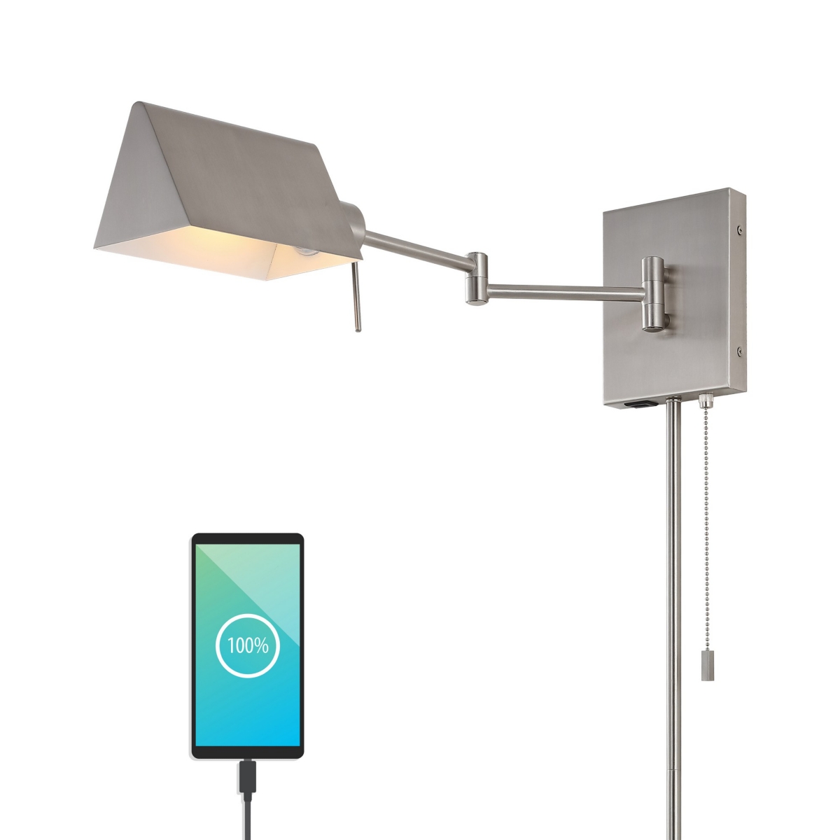 Click here for Arlo Farmhouse Industrial Single Swing Arm Plug In... prices