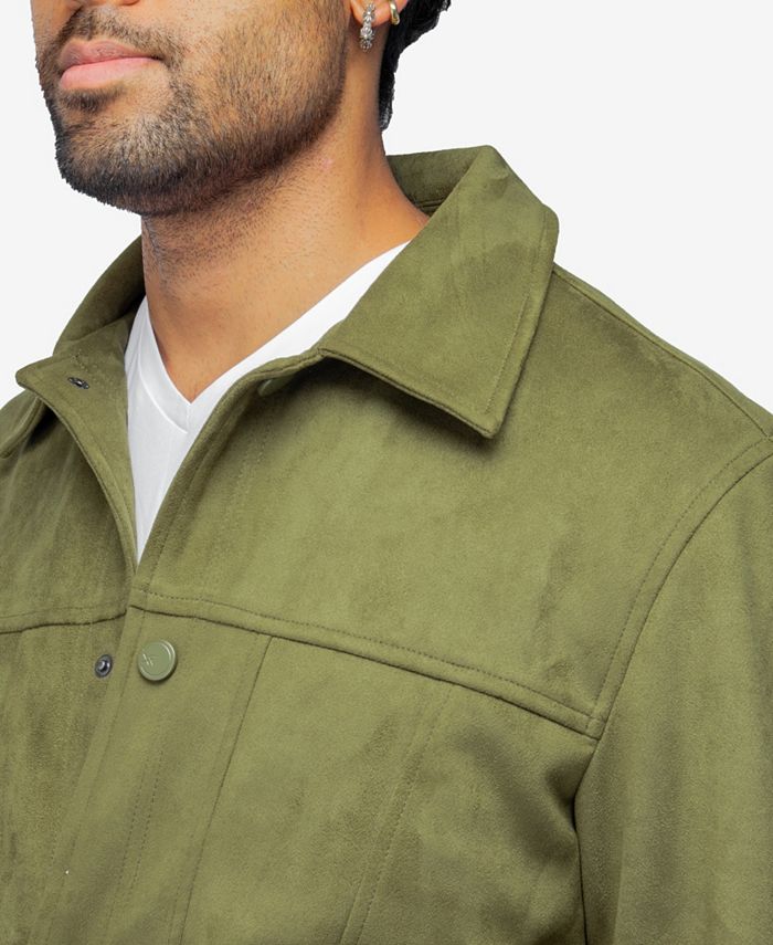 X-Ray Men's Faux Suede Button Down Jacket - Macy's