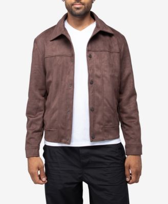 X-Ray Men's Faux Suede Button Down Jacket - Macy's