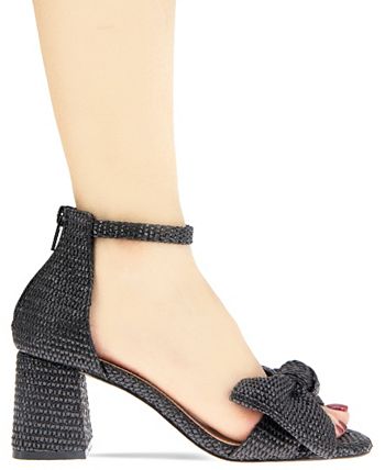 BCBGeneration Women's Dappel Raffia Block Heel Sandals - Macy's