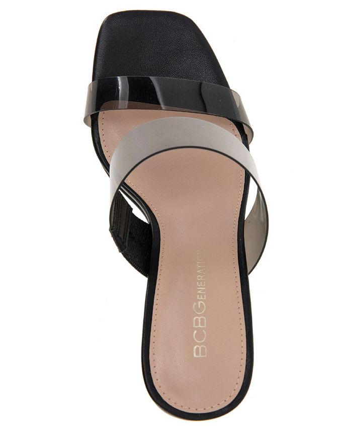 BCBGeneration Women's Parisa Block-Heel Vinyl Dress Sandals - Macy's