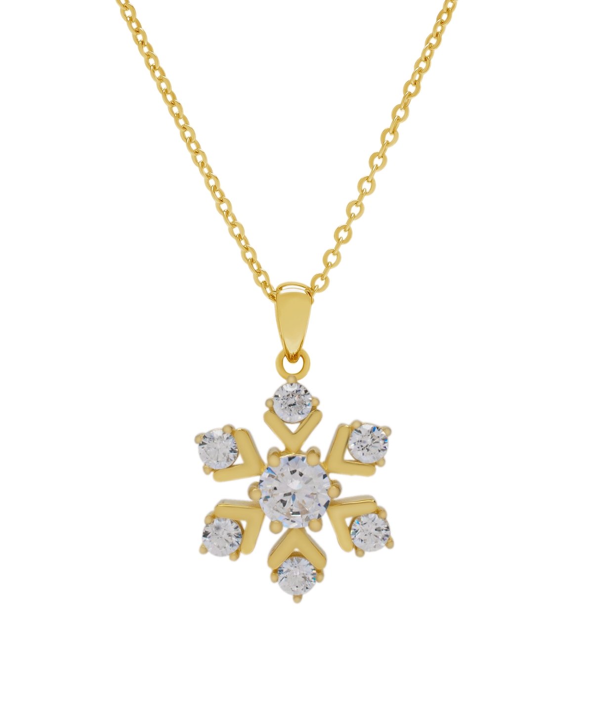 Click here for Macys Cubic Zirconia Snowflake Pendant Necklace -... prices
