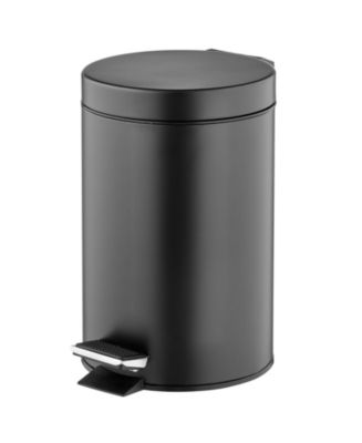 mDesign Round Metal Step Trash Can, Liner/Handle - Macy's