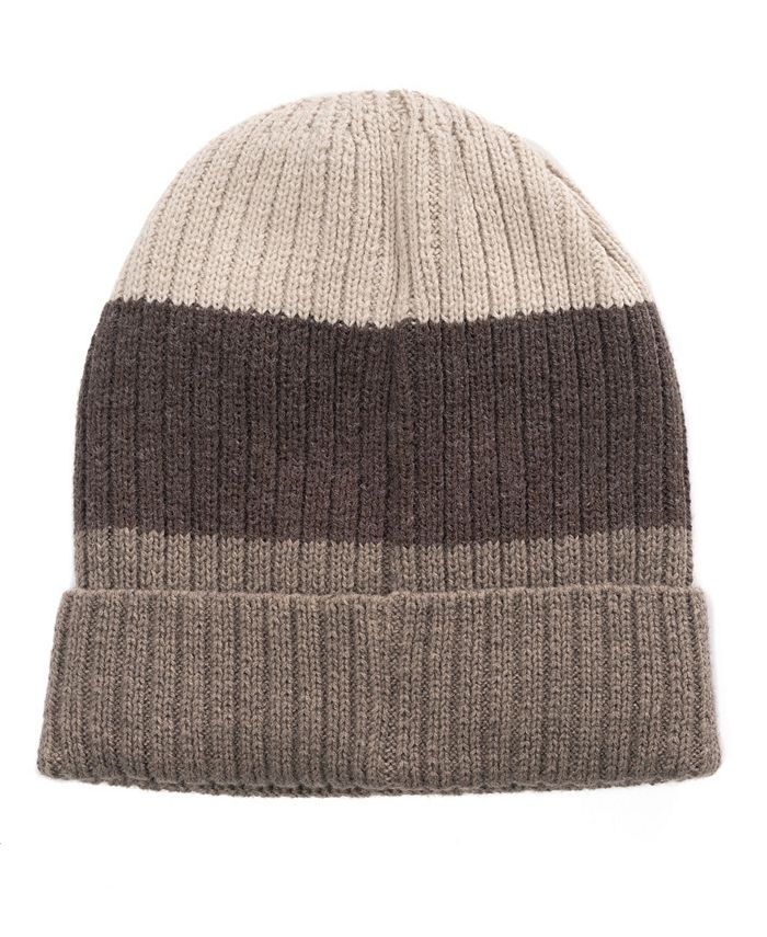 Rainforest Men's Wale Color Block Beanie Hat - Macy's