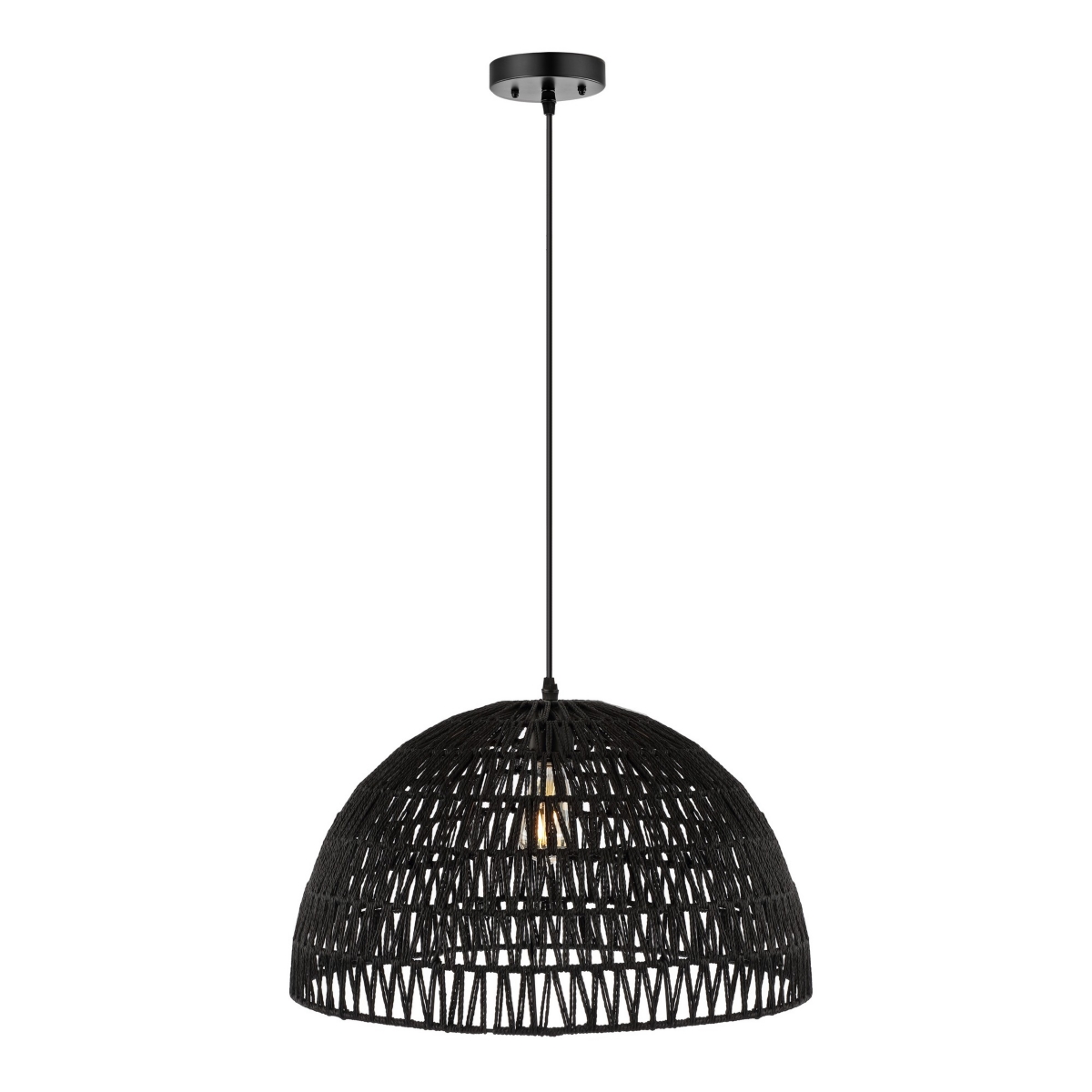 Click here for Campana Bohemian Modern Woven Rattan iron Led Pend... prices
