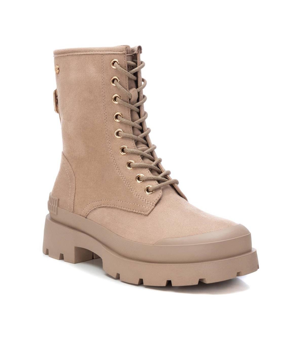 Click here for Womens Suede Lace-Up Boots By Xti - Beige/khaki prices