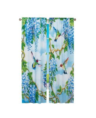 Hummingbirds and Wisteria Vines 2-Piece Window Curtain Set - Macy's