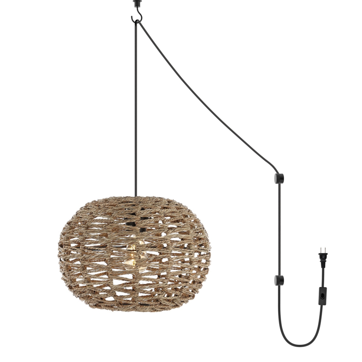 Click here for Isla Farmhouse Coastal Rattan Led Pendant - Brown prices