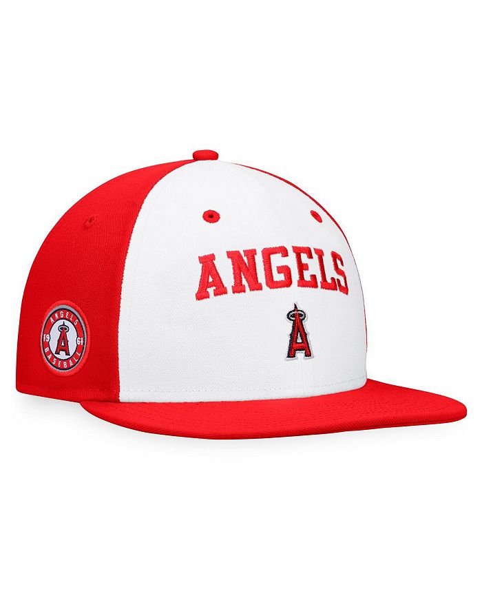 Fanatics Men's White, Red Los Angeles Angels Iconic Color Blocked ...