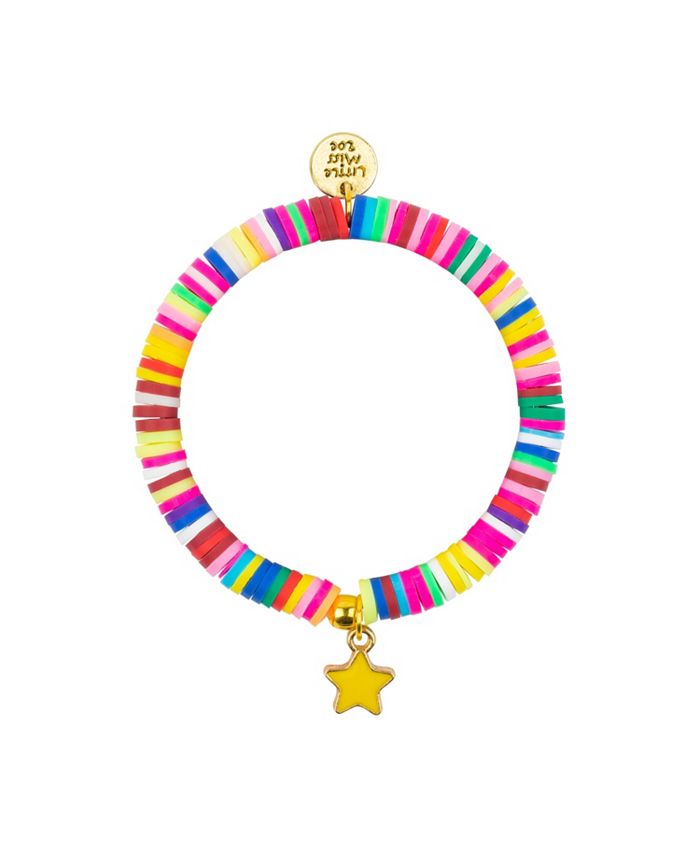 Little Miss Zoe Rainbow Disc Bracelet with Star Enamel Charm - Macy's
