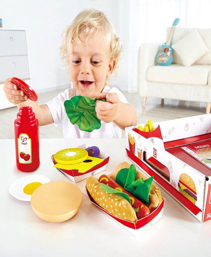 Hape Fast Food Kitchen Food Playset - Macy's