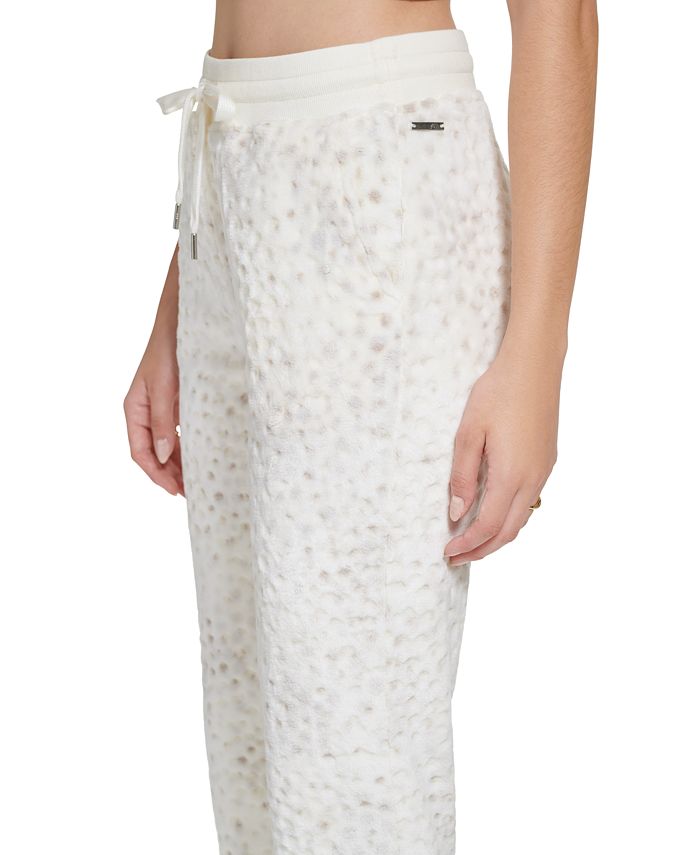 Marc New York Women's Novelty Spotted Faux Fur Jogger Pants - Macy's