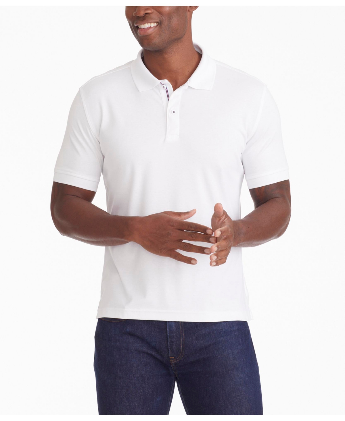 Click here for UNTUCKit Mens Wrinkle-Free Damaschino Polo - White prices