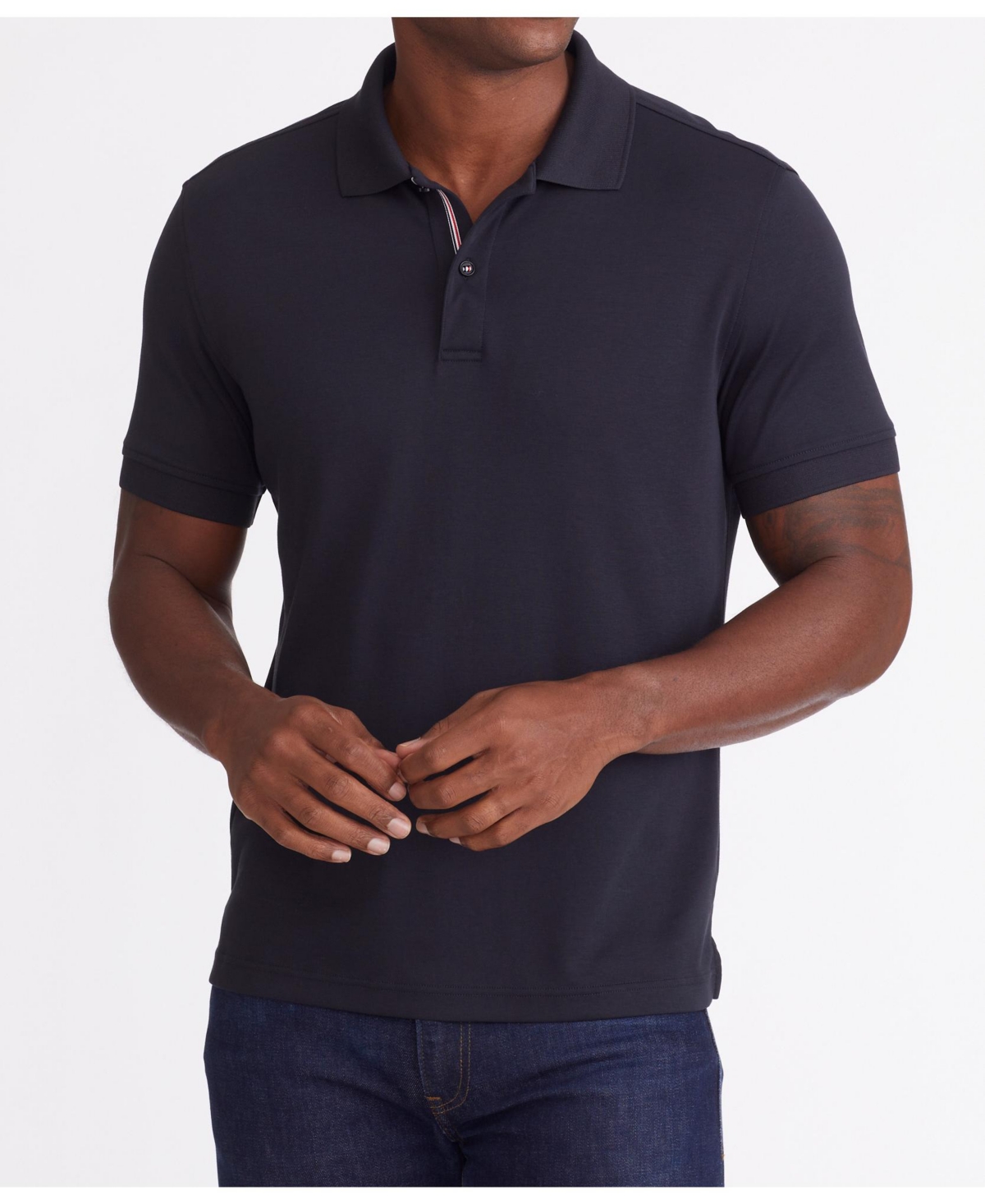 Click here for UNTUCKit Mens Wrinkle-Free Damaschino Polo - Black prices