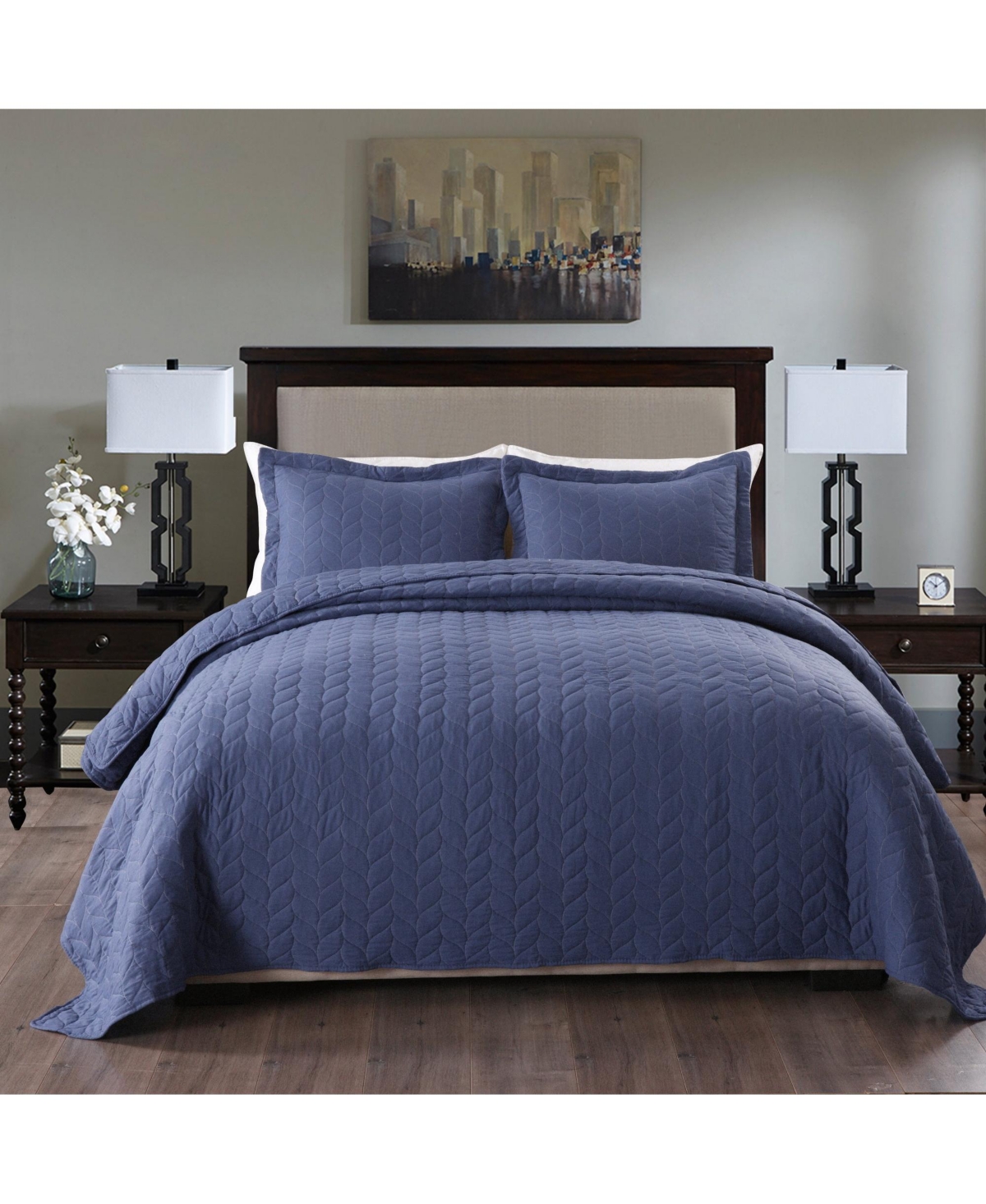 Click here for MarCielo 3 Piece Lightweight Bedspread Quilt Set L... prices