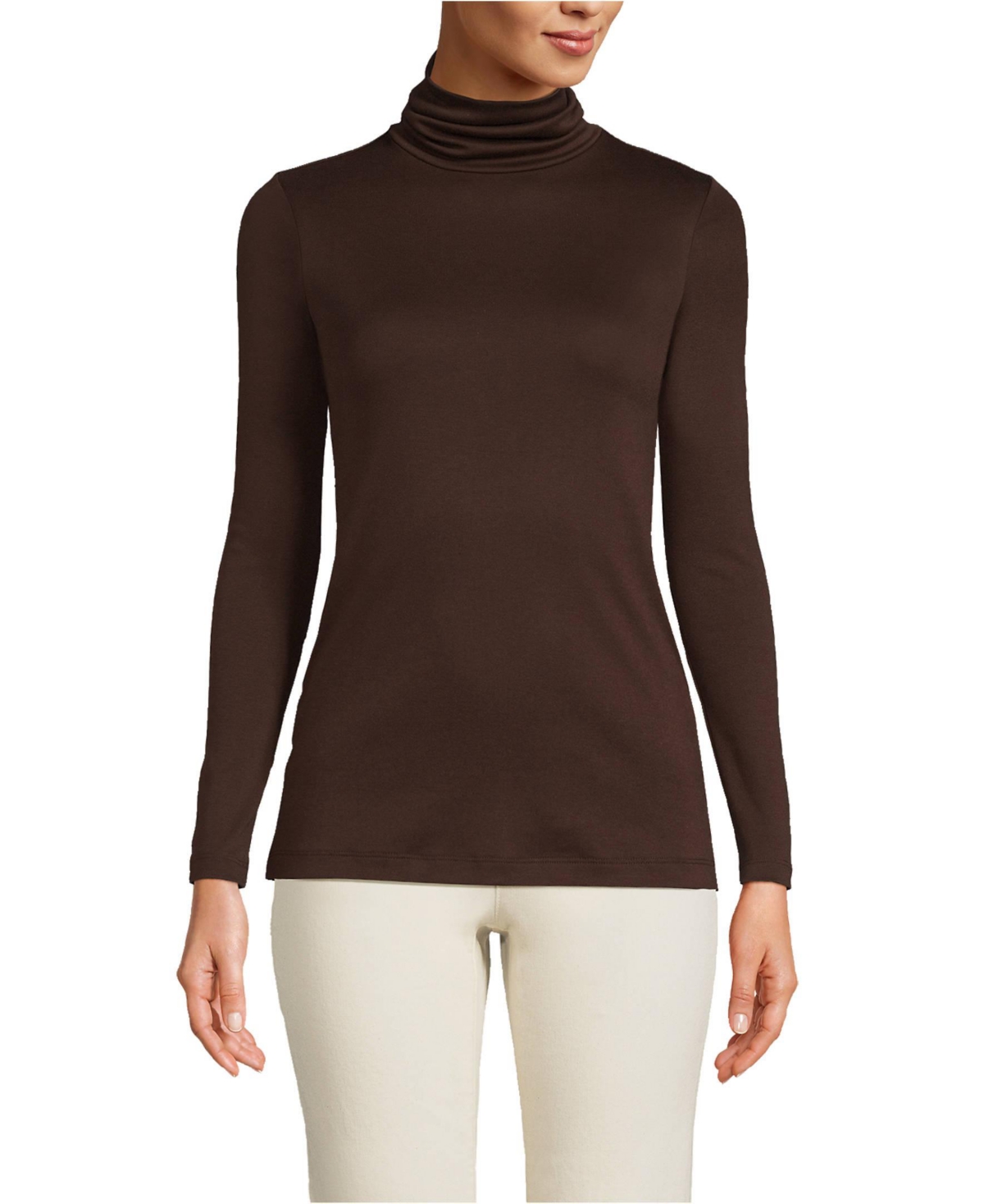 Click here for Lands End Womens Supima Cotton Fitted Long Sleeve... prices
