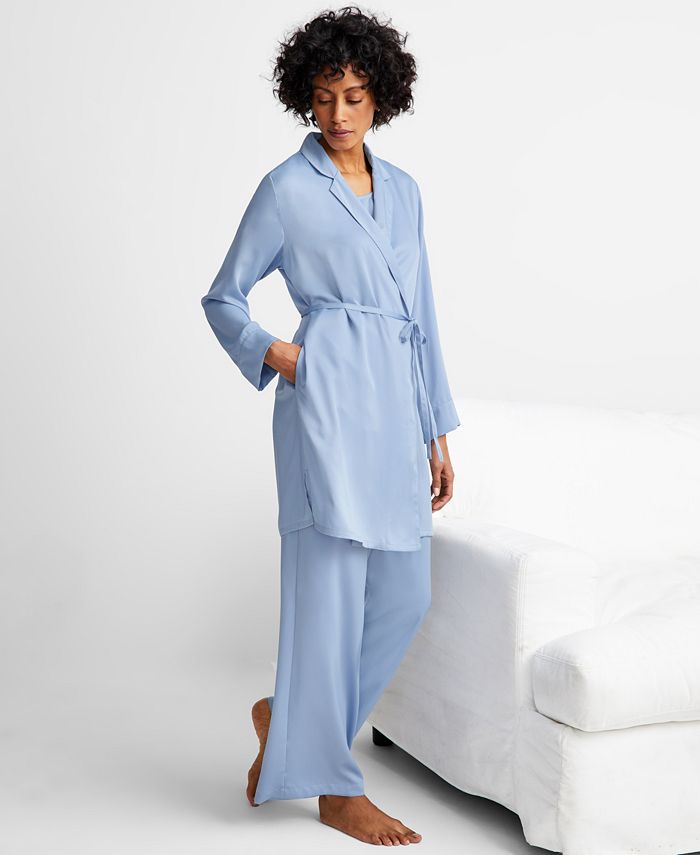 State of Day Women's Crepe de Chine Self-Tie Robe, Created for Macy's ...