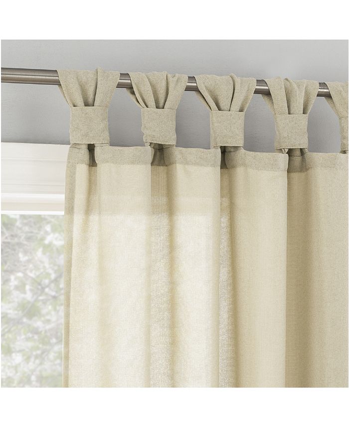 Lichtenberg Hathaway Twist Tab Semi-Sheer Tab Top Curtains - Macy's