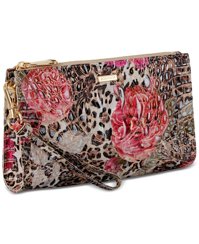 Brahmin Daisy Melbourne Embossed Leather Clutch - Macy's