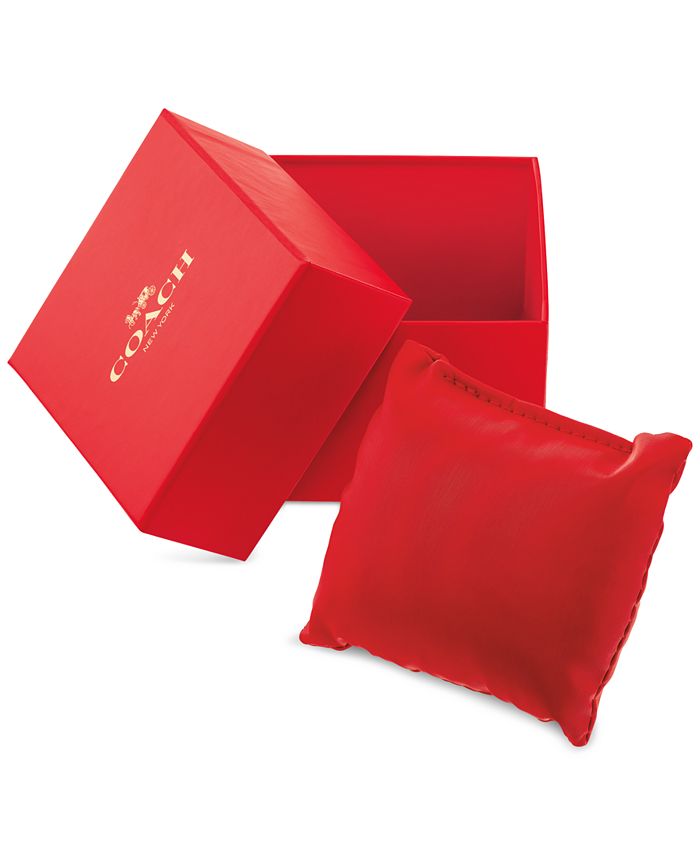 COACH Women's Elliot Lunar New Year Red Leather Strap Watch 36mm - Macy's